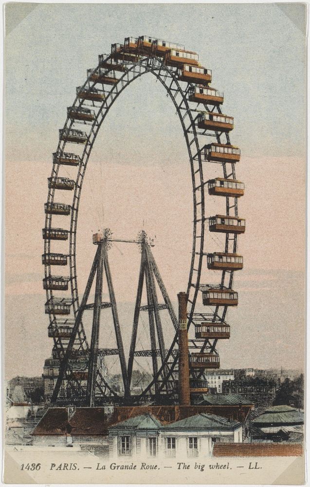 Reuzenrad Parijs (c. 1919) LL | Free Photo Illustration - rawpixel