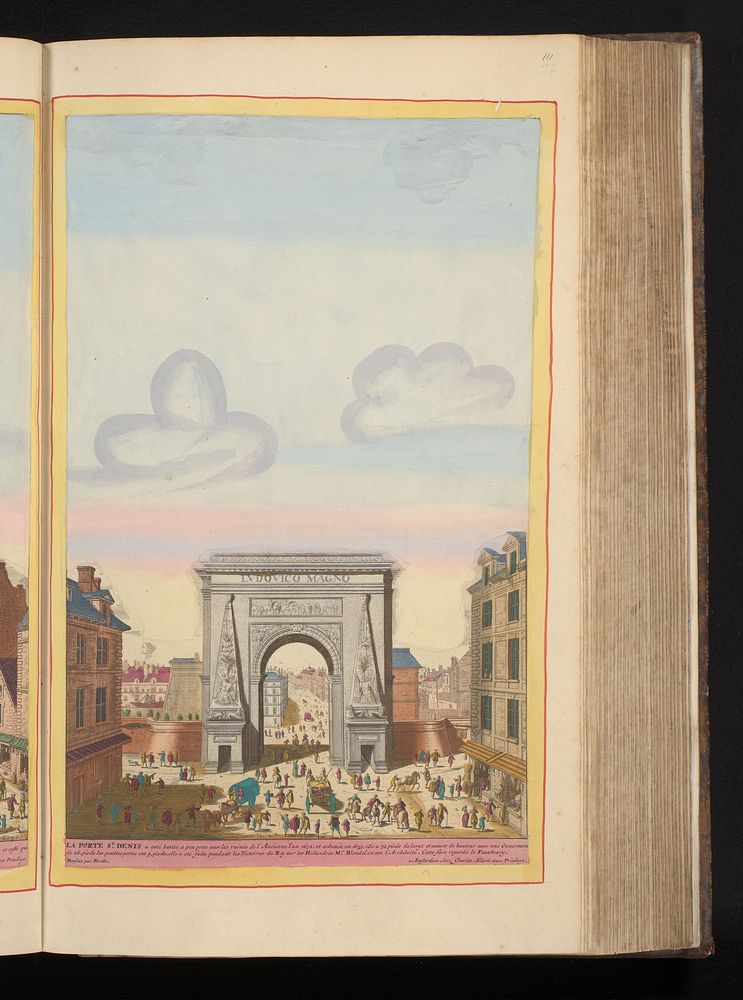 Gezicht op de triomfboog Porte | Free Photo Illustration - rawpixel