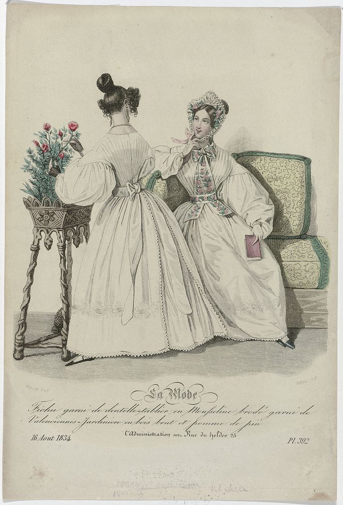 La Mode, 16 août 1834, | Free Photo Illustration - rawpixel