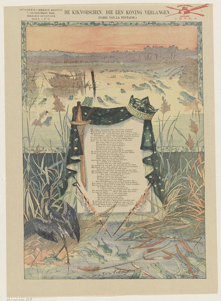 De kikvorschen, die een koning | Free Photo Illustration - rawpixel