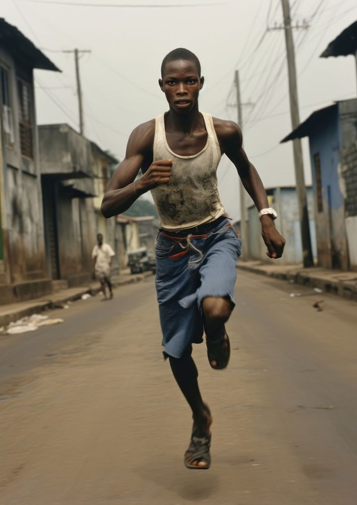 Young African street running sports. | Premium Photo - rawpixel