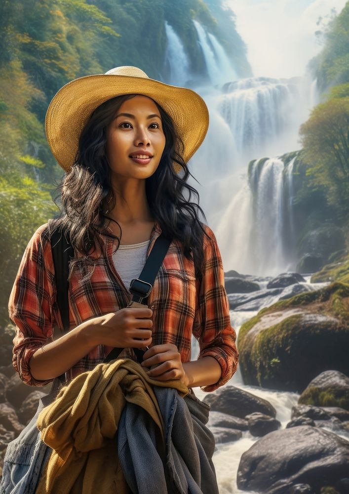 Waterfall portrait outdoors nature. | Free Photo - rawpixel