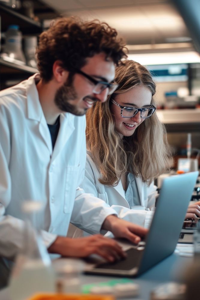 Scientists laptop computer portrait. | Free Photo - rawpixel