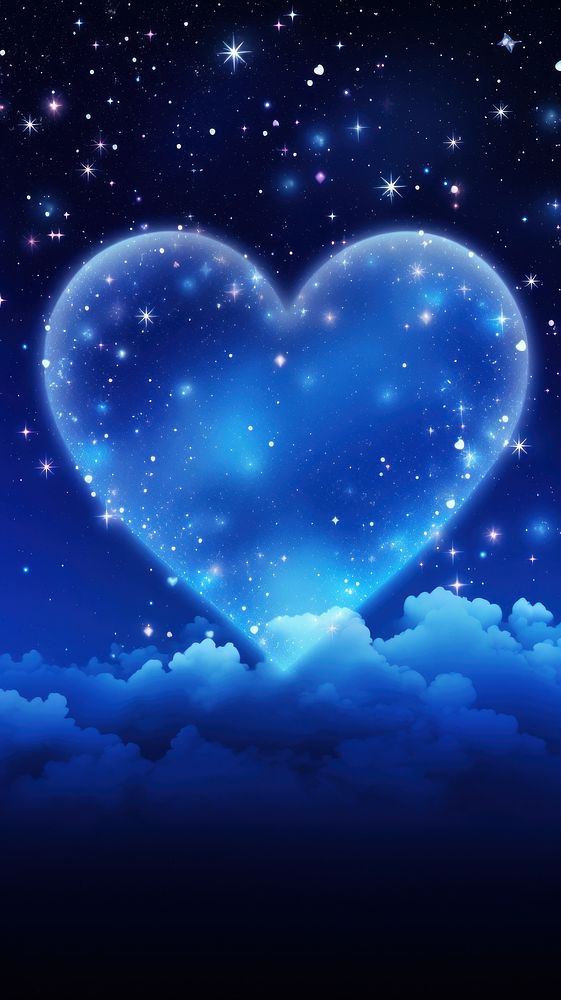 Heart shaped moon night backgrounds | Premium Photo - rawpixel