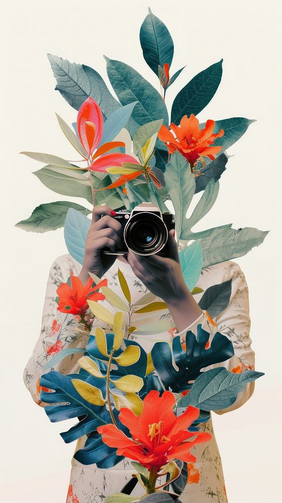 Paper collage person camera photographer | Premium Photo Illustration ...