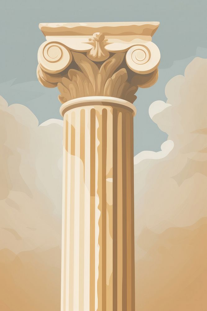 Greek style column architecture art | Premium Photo Illustration - rawpixel