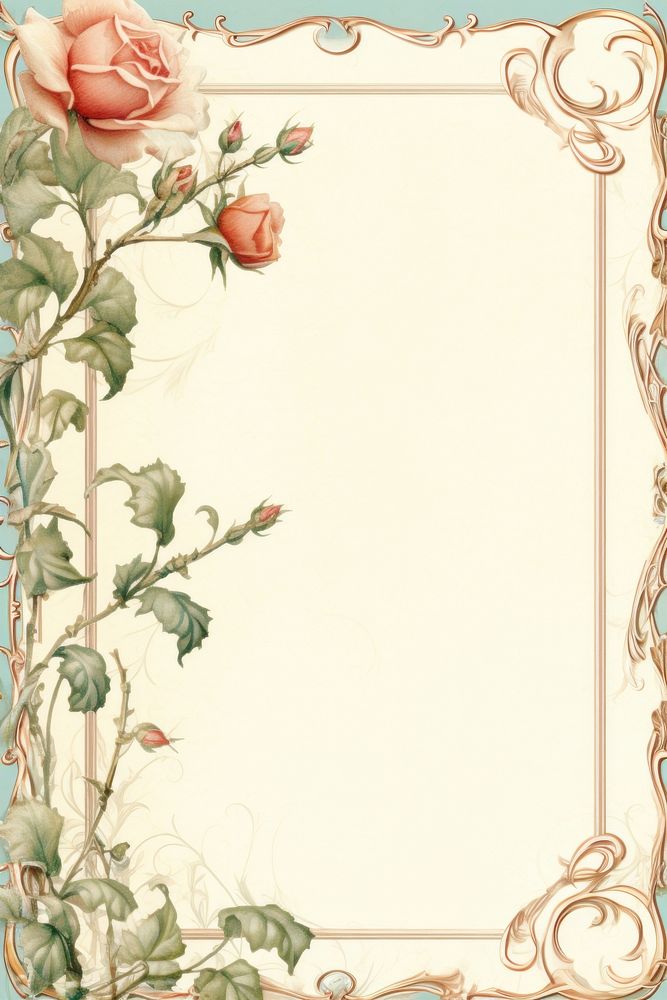 Rose thorn frame backgrounds painting | Premium Photo Illustration ...