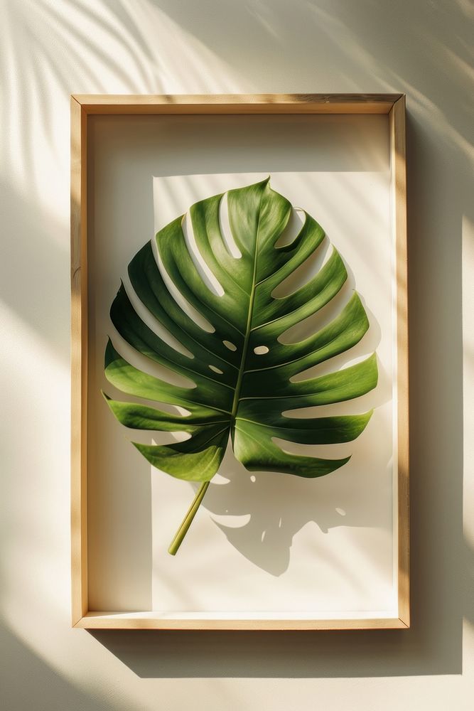 Monstera leaf picture frame art | Free Photo - rawpixel