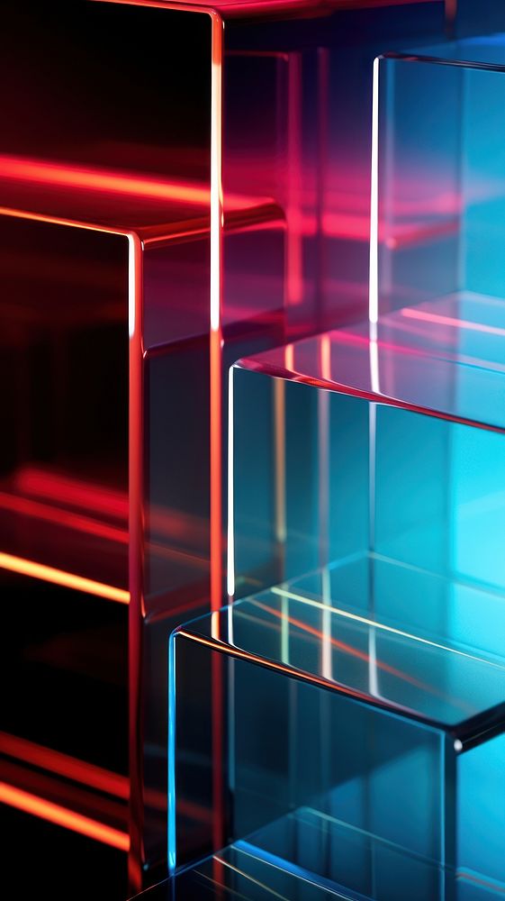 Beautiful glass reflect laser wallpaper | Premium Photo Illustration ...