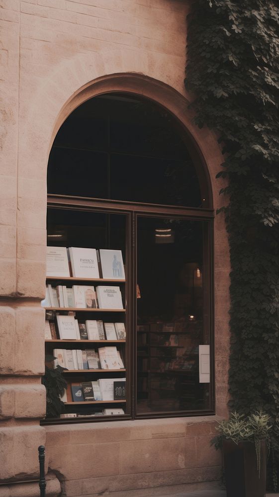 Book shop architecture window plant. | Free Photo - rawpixel