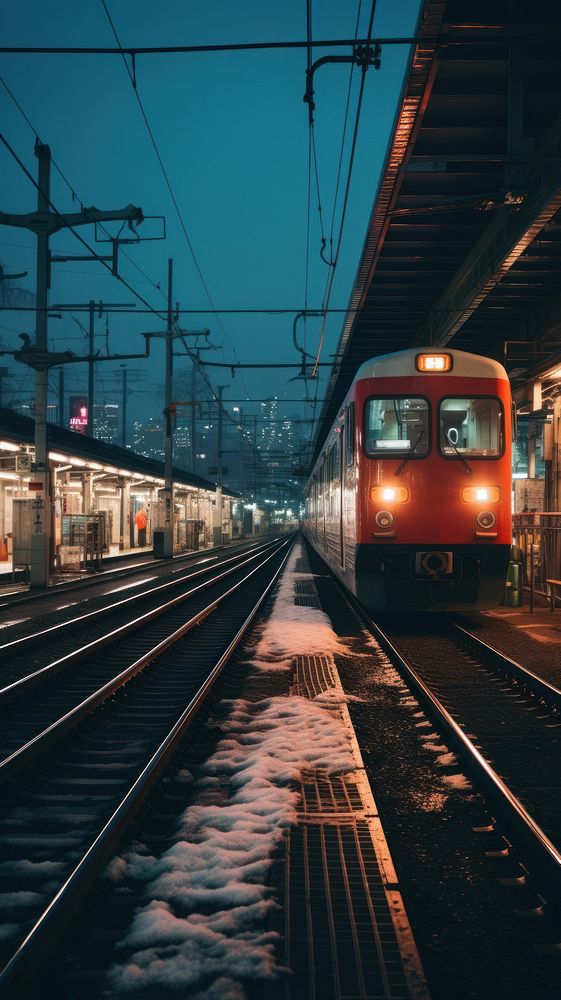 Japanese wallpaper train railway station. | Premium Photo - rawpixel