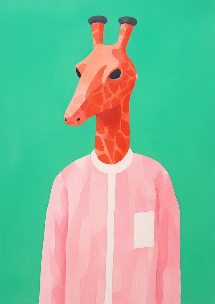 Cute giraffe wearing laboratory gown | Free Photo Illustration - rawpixel