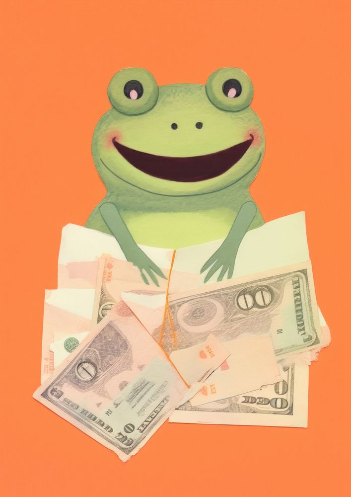 Frog holding money representation investment | Free Photo Illustration ...