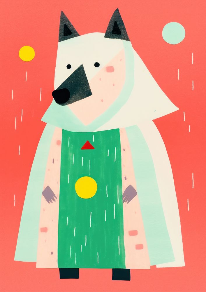 Cute wolf wearing laboratory gown | Free Photo Illustration - rawpixel