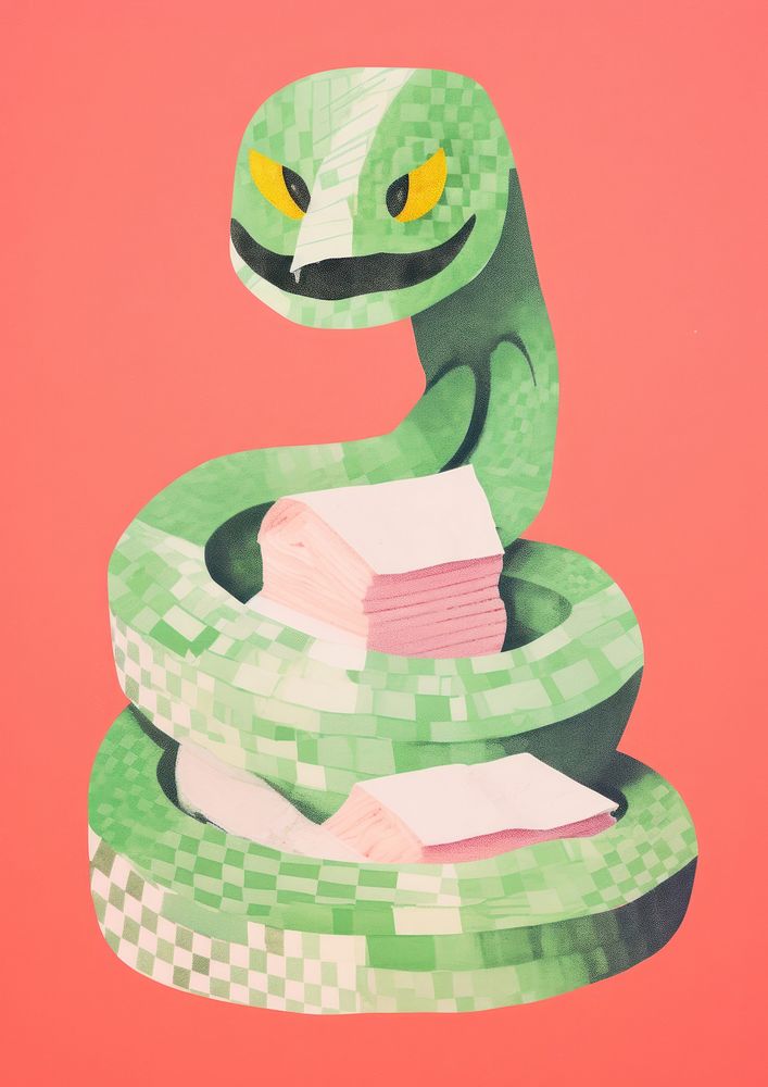 Snake holding money reptile art | Premium Photo Illustration - rawpixel