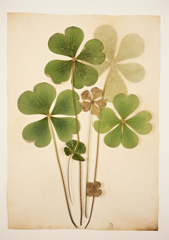 Real Pressed green Shamrock leafs | Free Photo - rawpixel