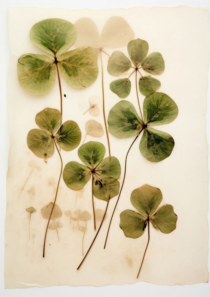 Real Pressed Shamrock leafs plant | Free Photo - rawpixel