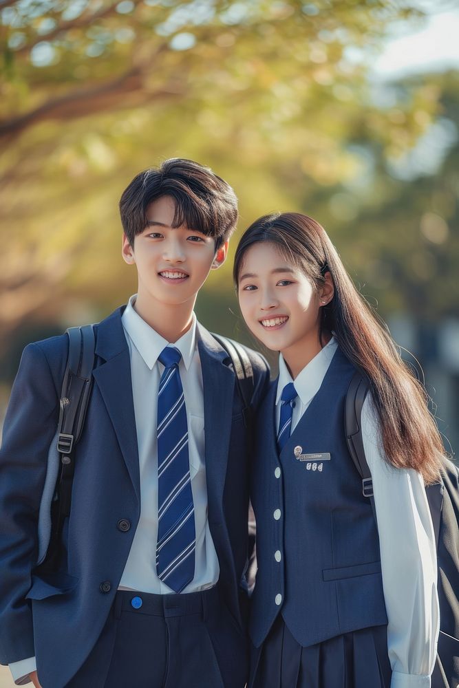 Highschool korean Students girl and | Free Photo - rawpixel