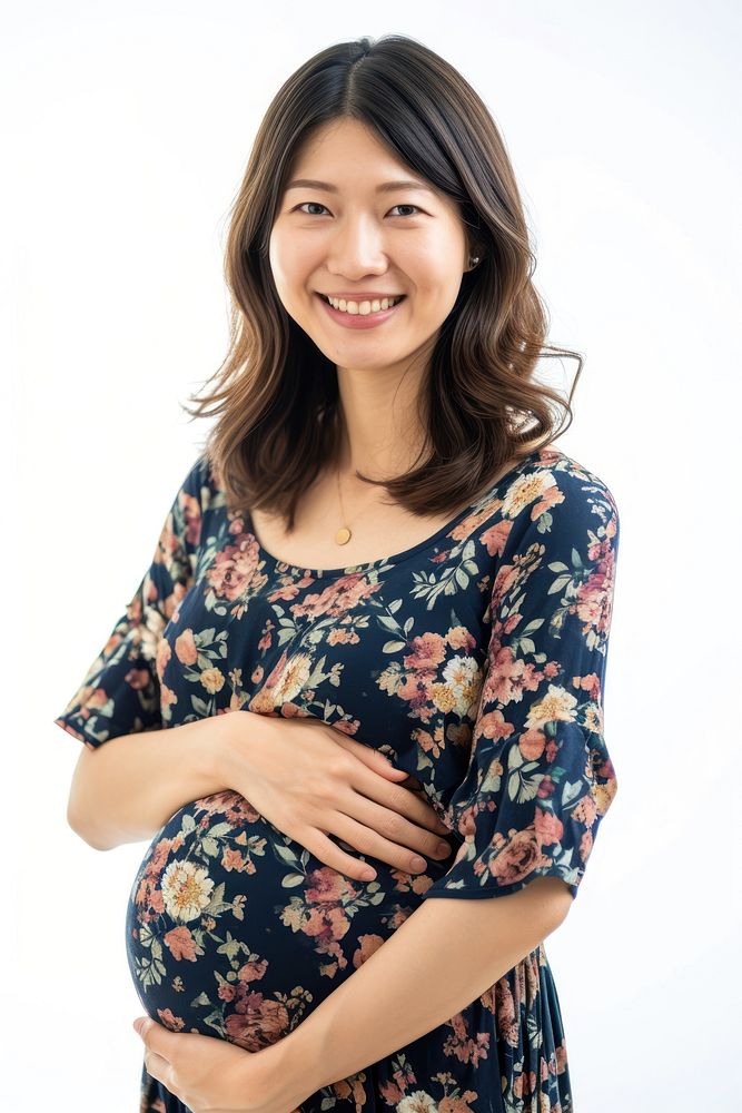 Pregnant Asian Woman Portrait Smiling Premium Photo Rawpixel
