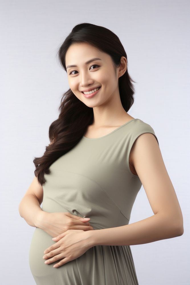 Pregnant Asian Woman Portrait Smiling Premium Photo Rawpixel