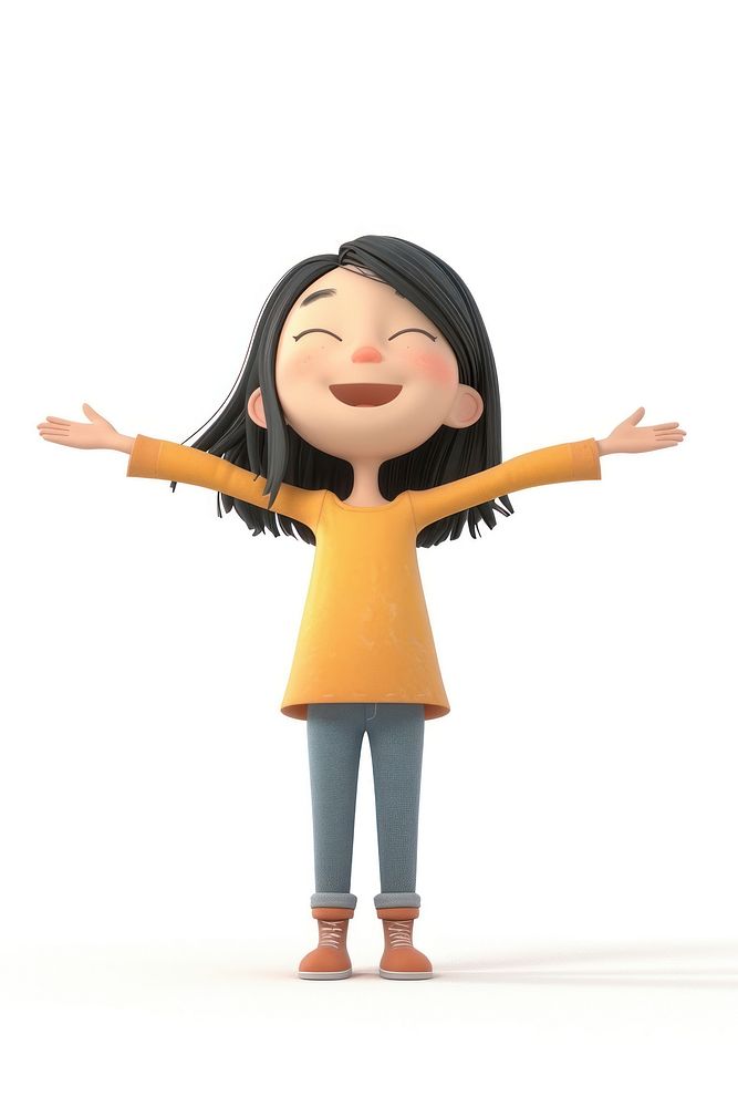 A girl cartoon standing toy | Free Photo Illustration - rawpixel