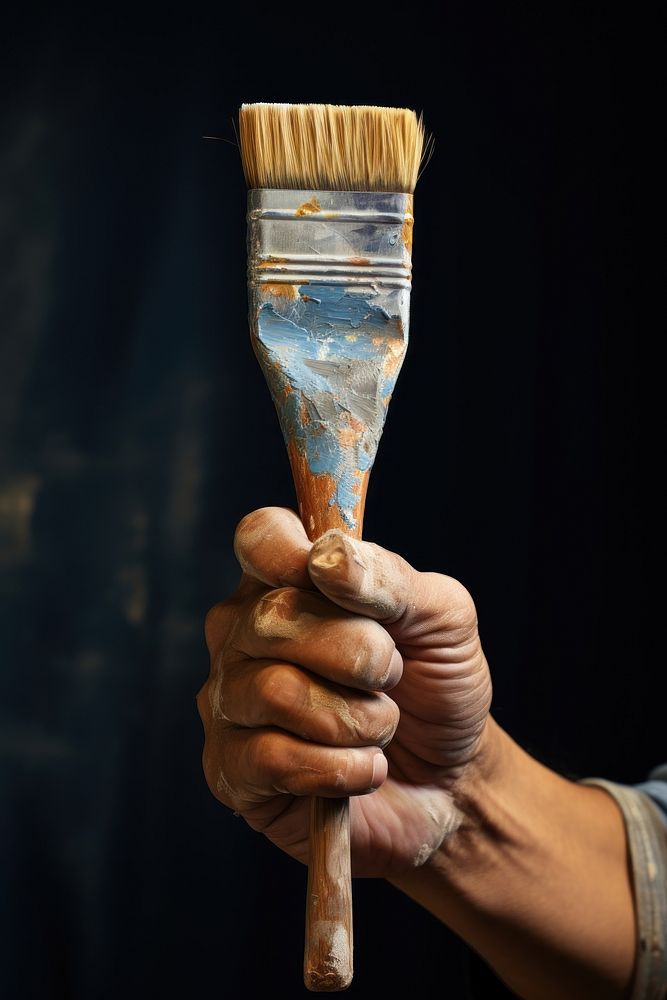 Hand holding paint brush tool | Premium Photo - rawpixel