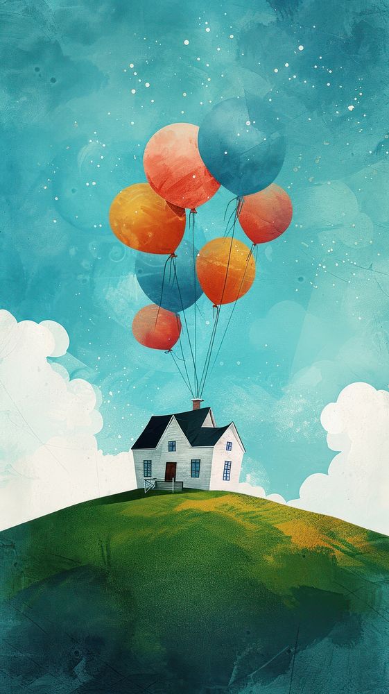 Painting balloon architecture building. | Free Photo Illustration ...