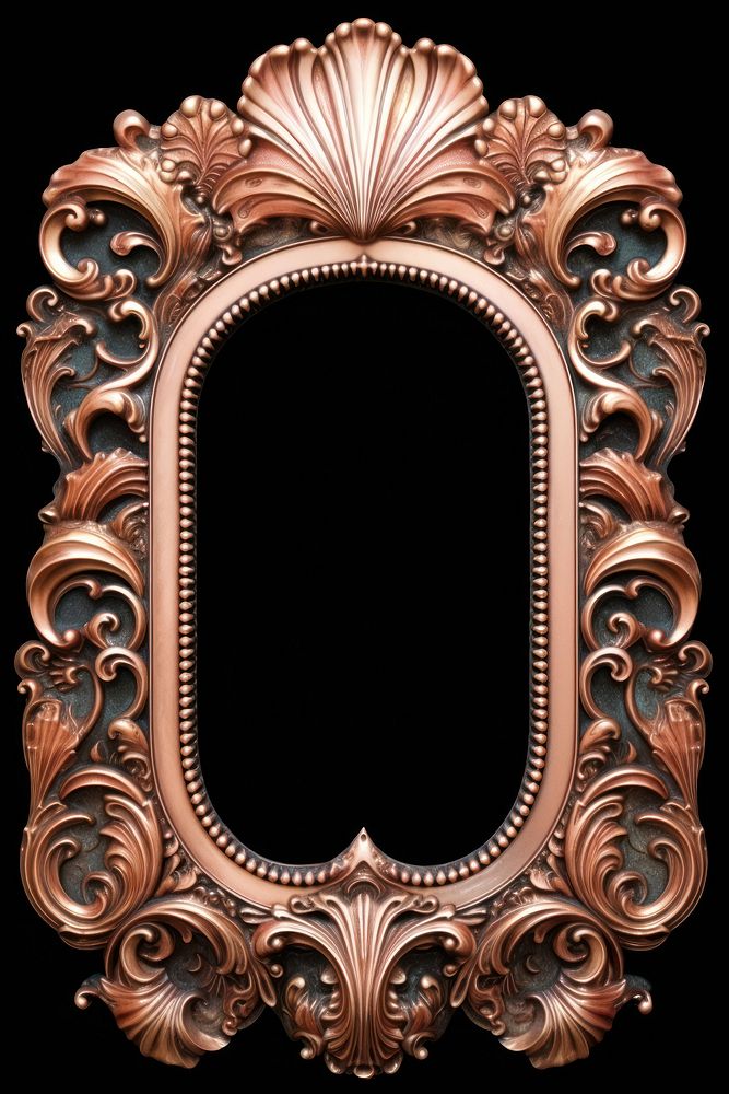 Nouveau Art Sea Shell Frame Free Photo Rawpixel