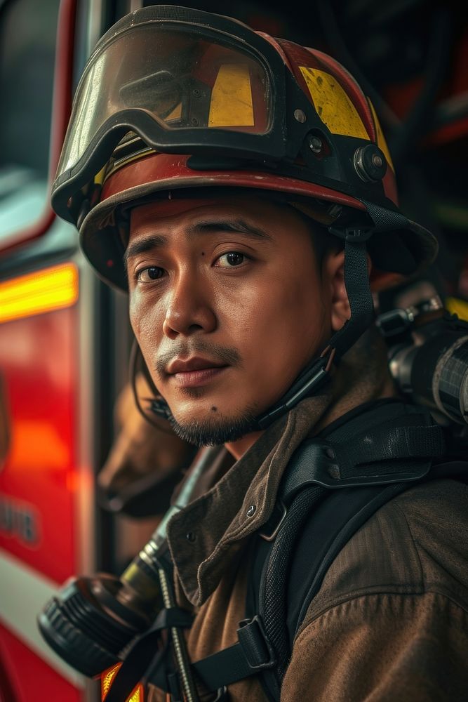 Filipino man firefighter helmet adult | Free Photo - rawpixel