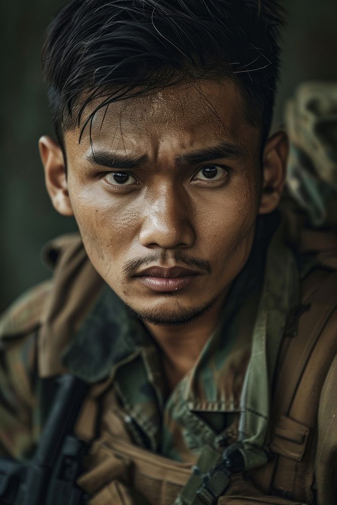 Filipino man soldier military portrait | Free Photo - rawpixel