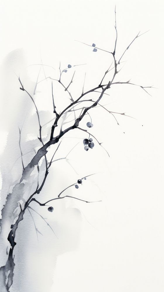 Dried Tree branch painting drawing | Premium Photo Illustration - rawpixel