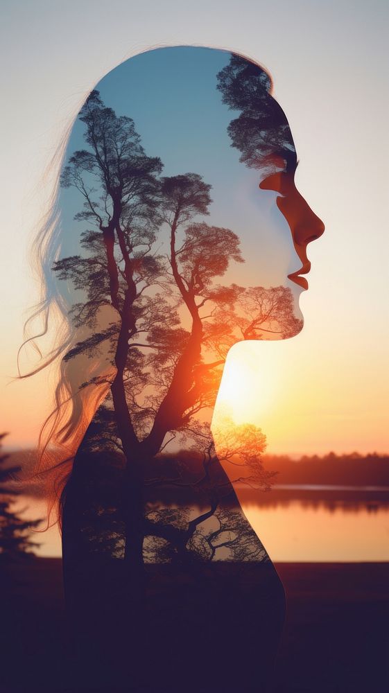 Photography sunrise wallpaper backlighting silhouette | Premium Photo ...