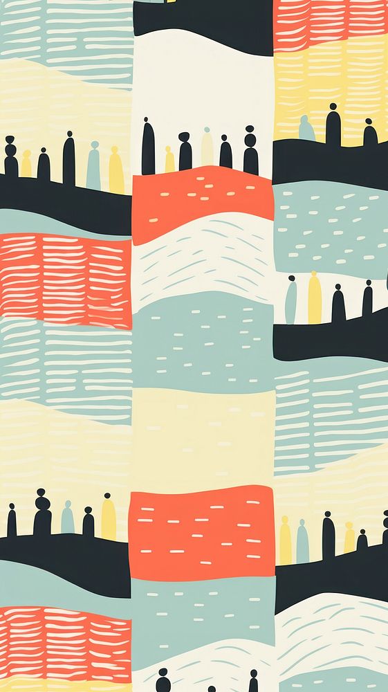 Walking beach wallpaper pattern line | Premium Photo Illustration ...