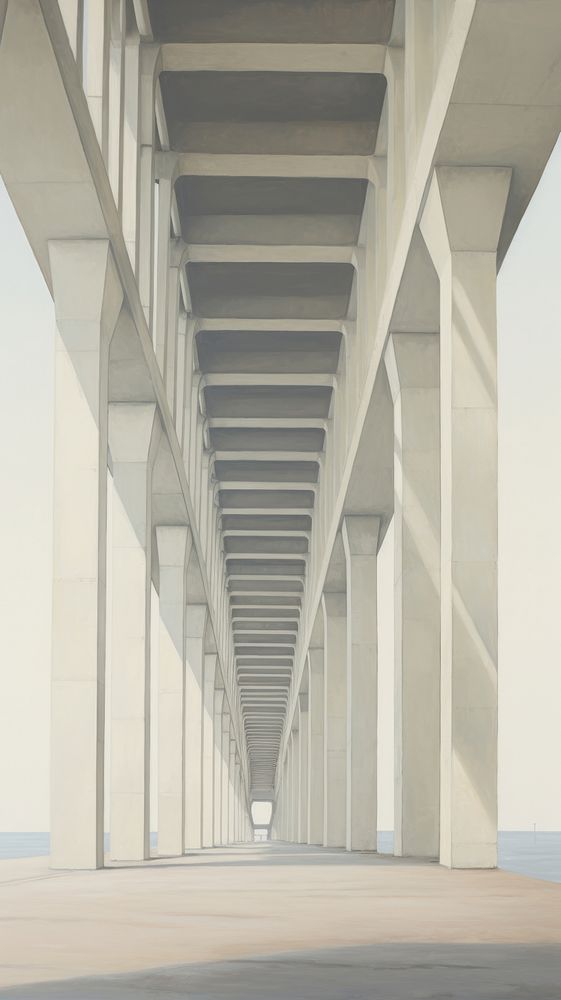 Architecture corridor bridge road. | Free Photo Illustration - rawpixel