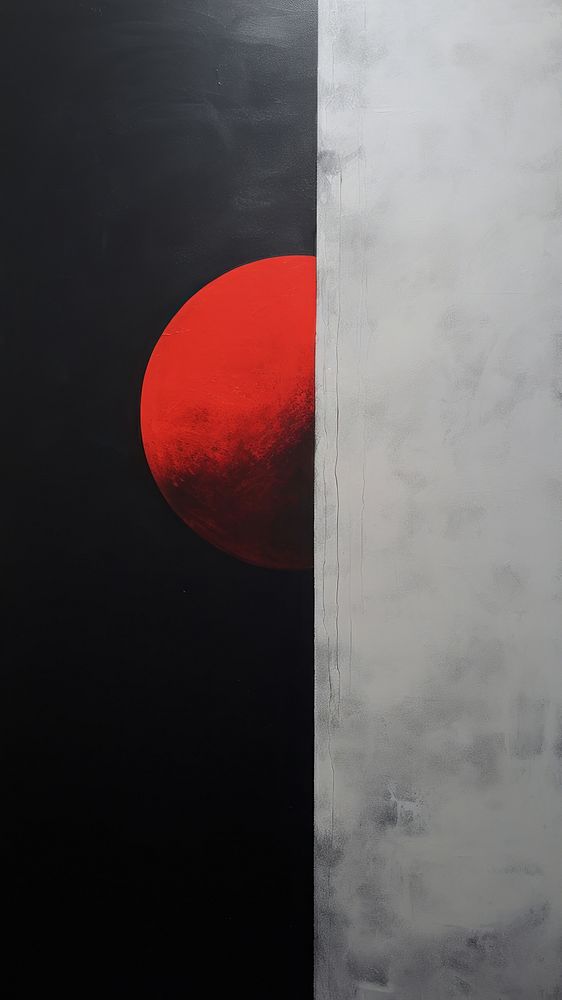 Minimal space moon painting art | Premium Photo Illustration - rawpixel