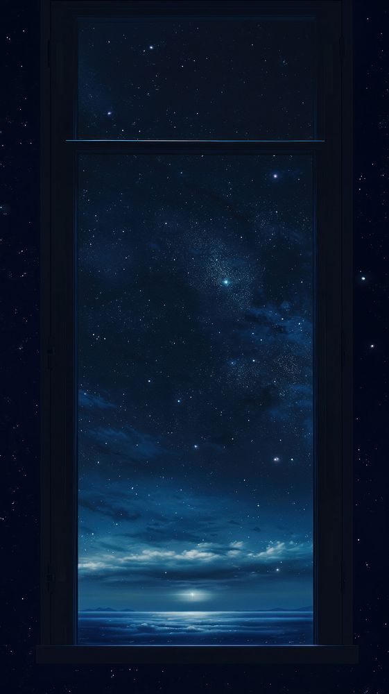 Minimal space window galaxy nature | Premium Photo Illustration - rawpixel