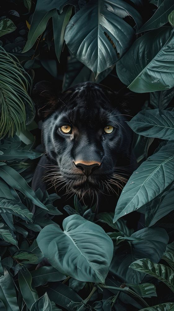 Retro collage panther wildlife outdoors | Free Photo Illustration ...