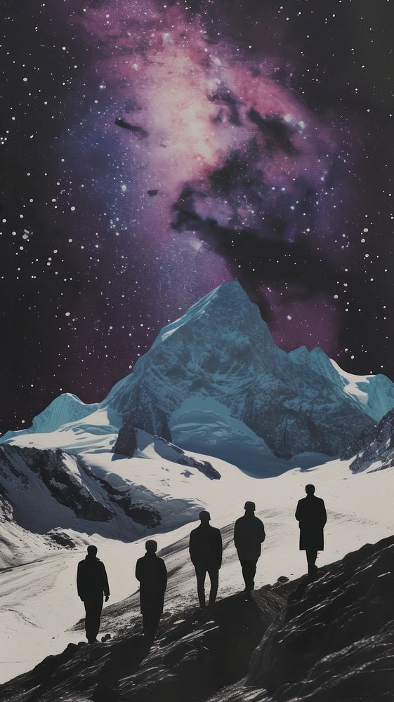 Story background mountain silhouette adventure. | Premium Photo ...