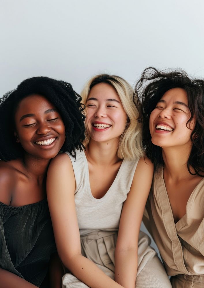 3 happy women laughing person | Free Photo - rawpixel