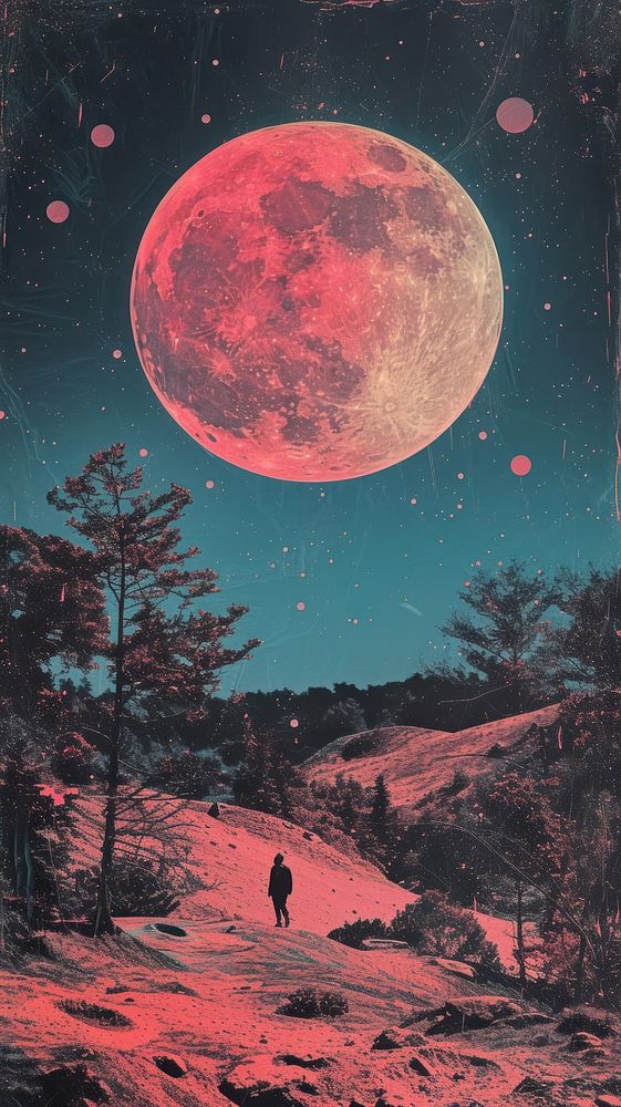 Story background moon landscape astronomy | Premium Photo Illustration ...