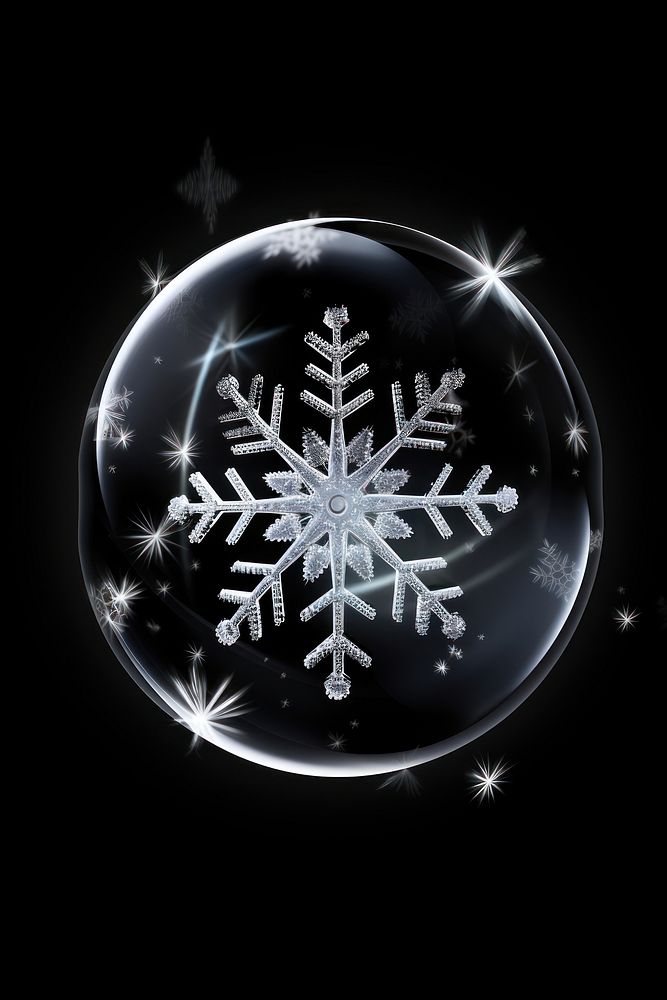 Snowflake night ice illuminated. | Free Photo Illustration - rawpixel