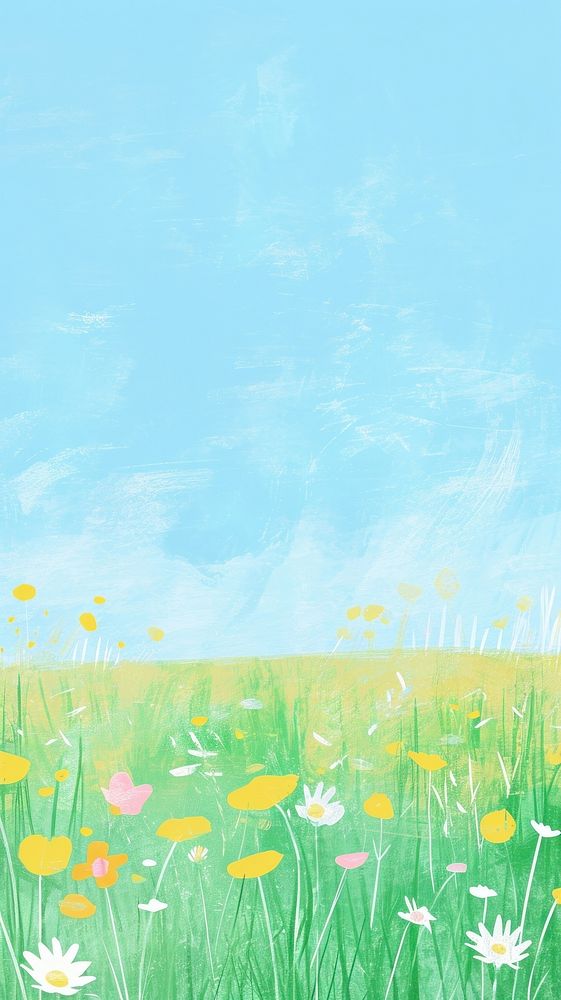 Cute field illustration grassland outdoors | Premium Photo Illustration ...