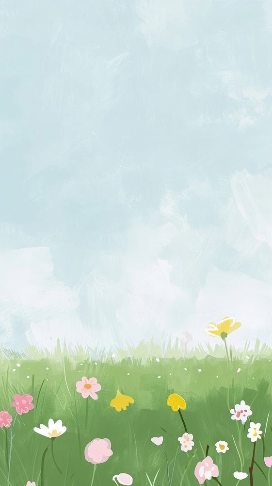 Cute field illustration grassland outdoors | Free Photo Illustration ...
