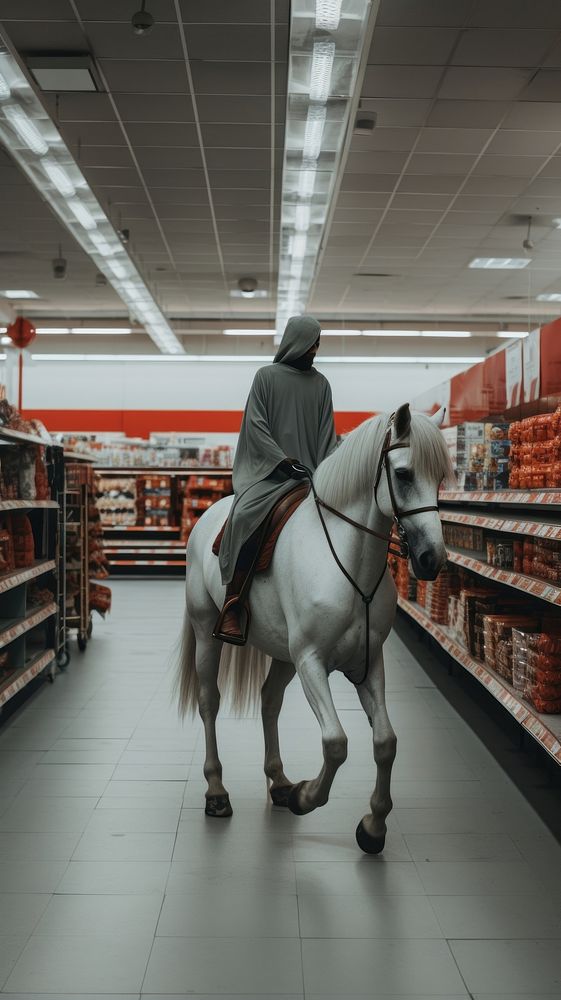 knight ride horse supermarket animal | Premium Photo - rawpixel