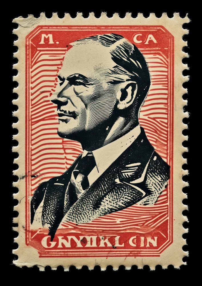 Vintage postage stamp businessman representation | Free Photo ...