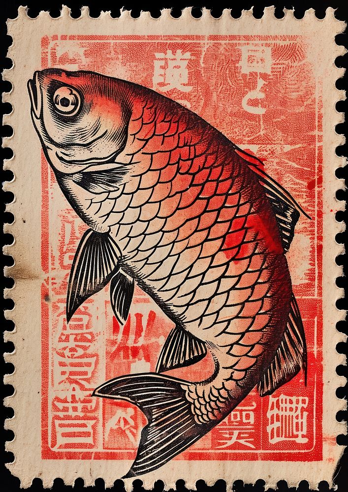 Vintage postage stamp fish animal | Free Photo Illustration - rawpixel