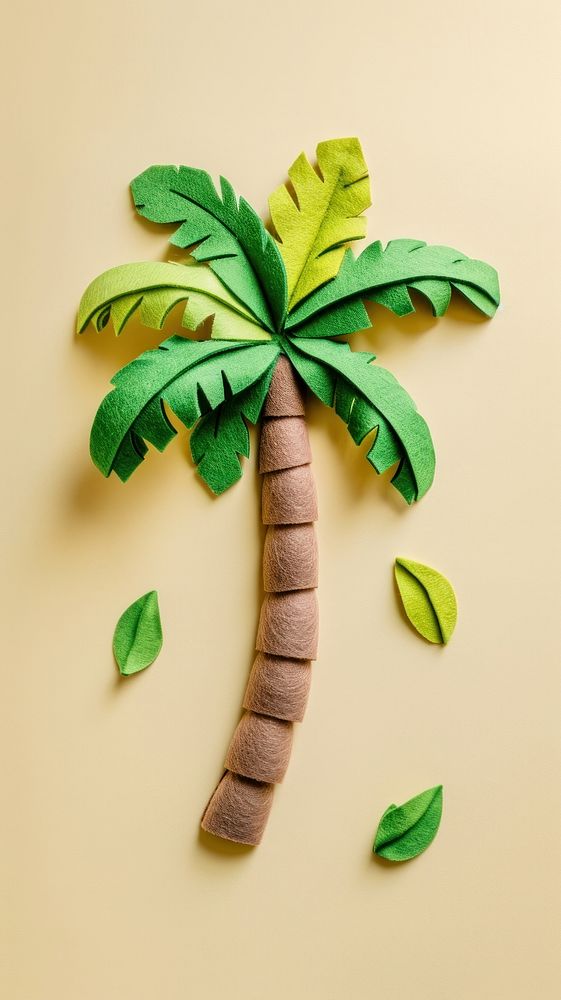 Wallpaper felt palm tree plant | Free Photo - rawpixel