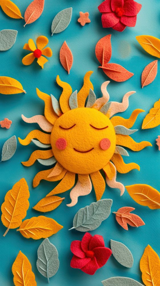 Wallpaper felt sun art craft | Premium Photo - rawpixel