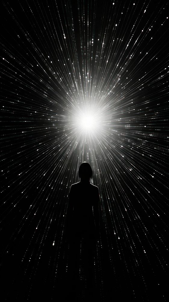 Celestial light silhouette monochrome. | Free Photo - rawpixel