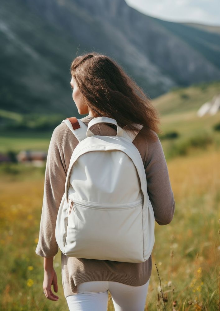 Backpack bag landscape adventure mountain | Free Photo - rawpixel